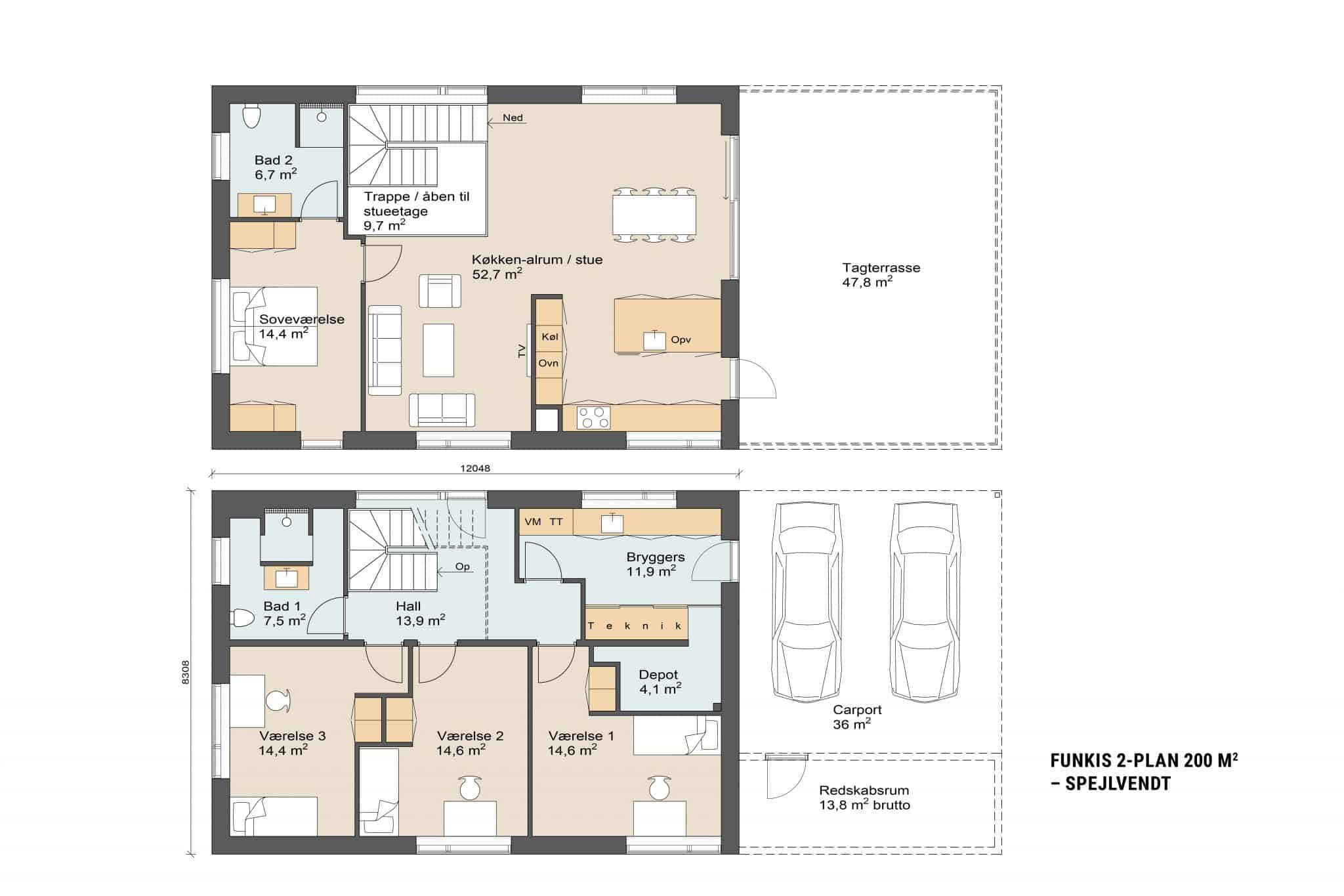 Byg Funkis 2-plans villa - stilrene luksushuse med store vinduer