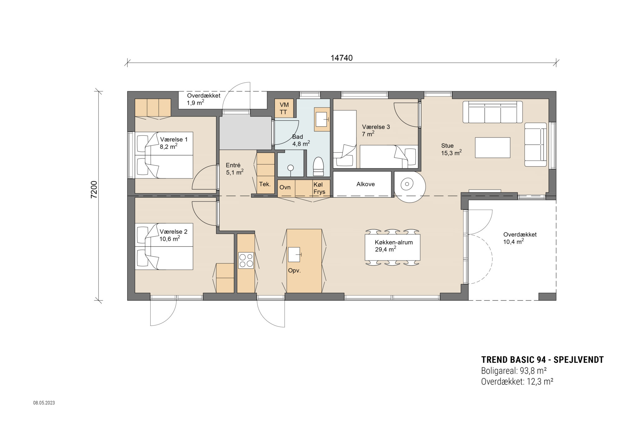 Charmerende Trend Basic sommerhus på 94 m². Læs mere her.